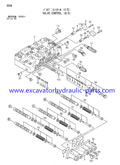 Hitachi ZX350 ZX330 ZX330-3 Excavator Spare Parts 4654860 Relief Valve