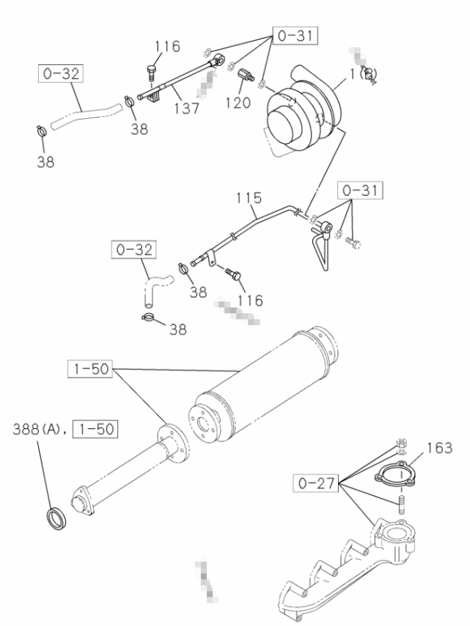 RHB6 Turbo EX120-1 Excavator Spare Parts 894418-3200 8944183200 ...
