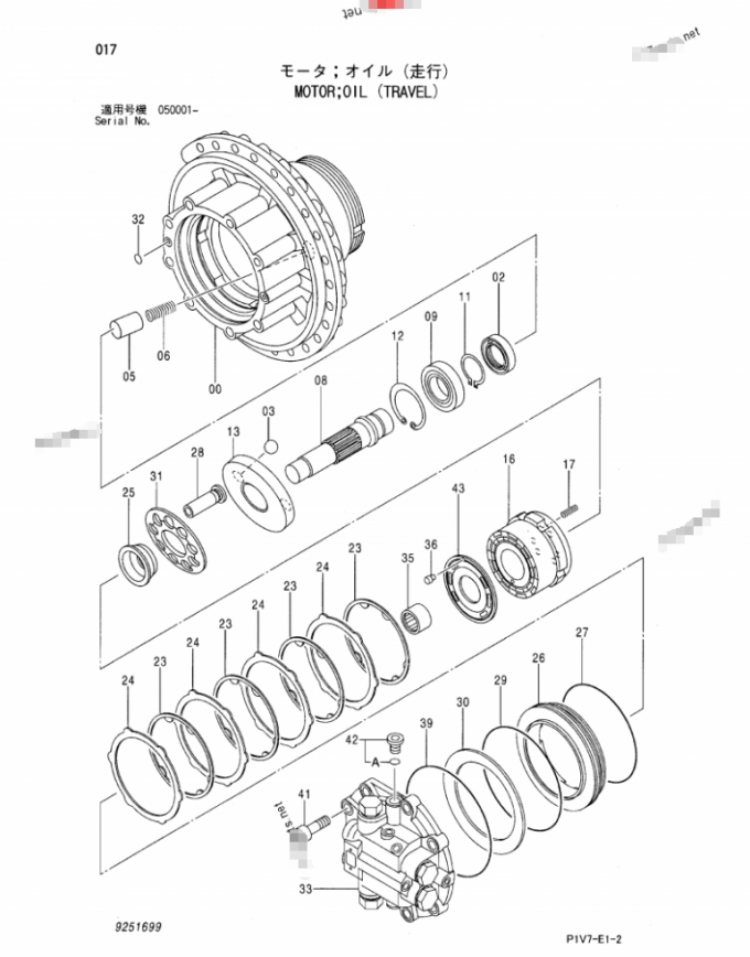 Hitachi Excavator Final Drive Parts Travel Motor Cylinder Block ZX330