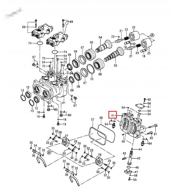 Hitachi Excavator Hydraulic Pump Parts EX100-5 EX120-5 EX135 HPV050 ...