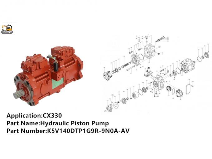 KSJ2851 K5V140DTP1G9R K5V140DTP Hydraulic Piston Pump CX330 CX350 Link ...