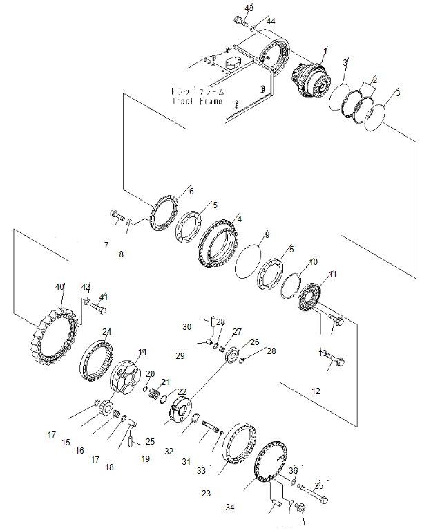 Excavator 706-88-01101 Travel Motor Assy PC600-7 Final Drive For Komatsu