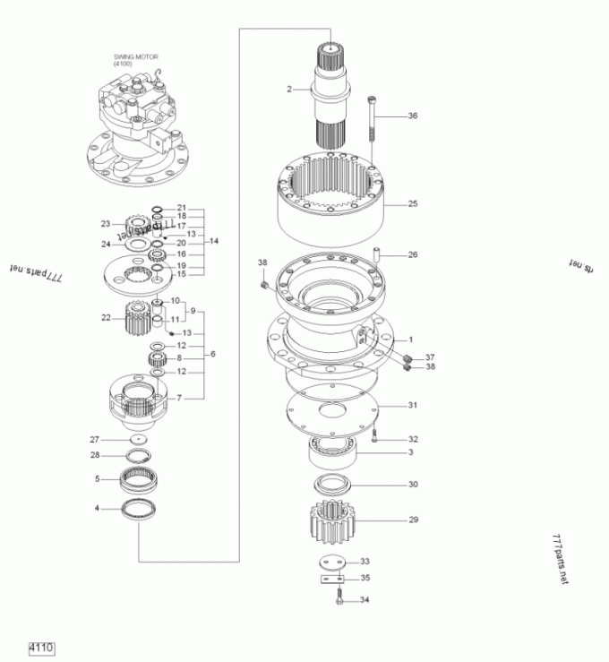 Hyundai R480-9 swing reduction gearbox 390B-12100 for excavator parts