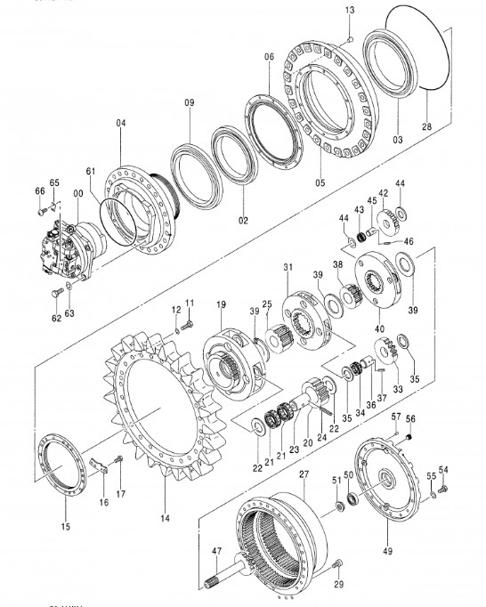 Original Excavator Travel Motor Assy For Hitachi ZX870-5 Final Drive ...