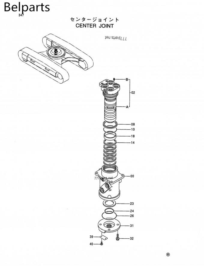 9101521 Excavator Spare Parts Swivel Joint EX120-5 EX220-5 ZX200 ZX250 ...