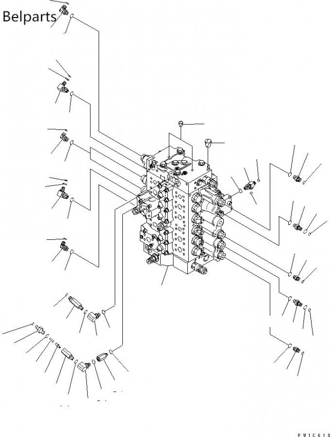 KOMATSU Excavator Spare Parts PC200-7 PC220-7 PC220LC-7 Hydraulic Main ...